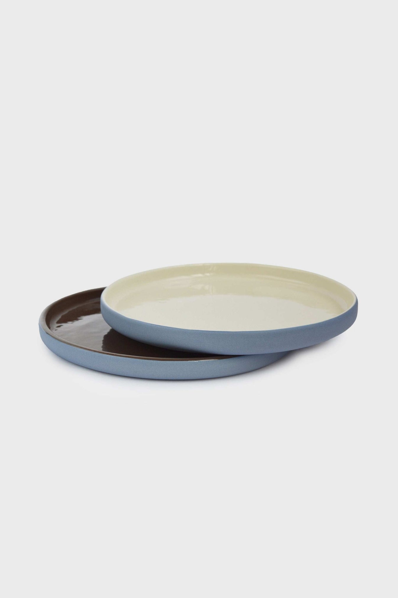 Handmade Porcelain Dinner Plates. Forget-me-not/Chocolate – CREATING ...